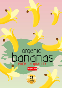 template flyers organic bananas | PosterMyWall