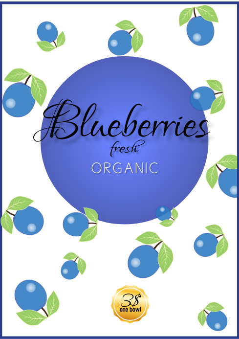 template flyers organic blueberries | PosterMyWall