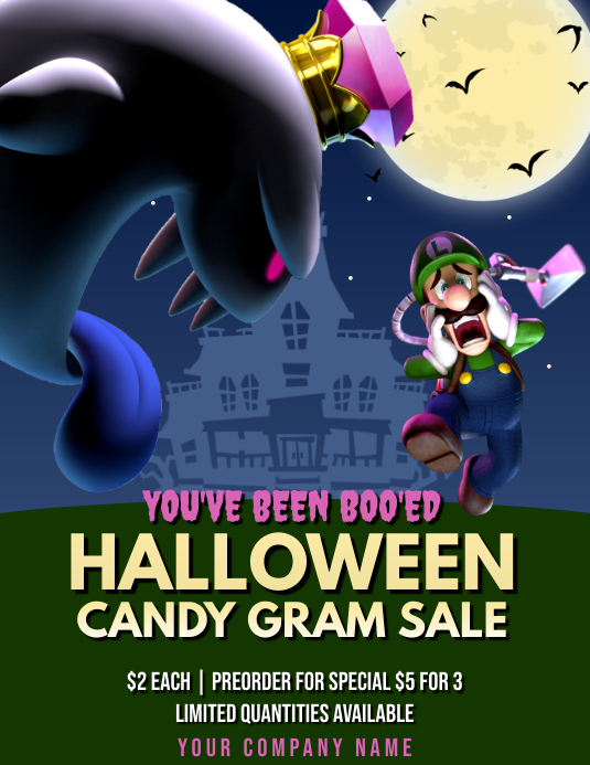 Template halloween candy gram | PosterMyWall