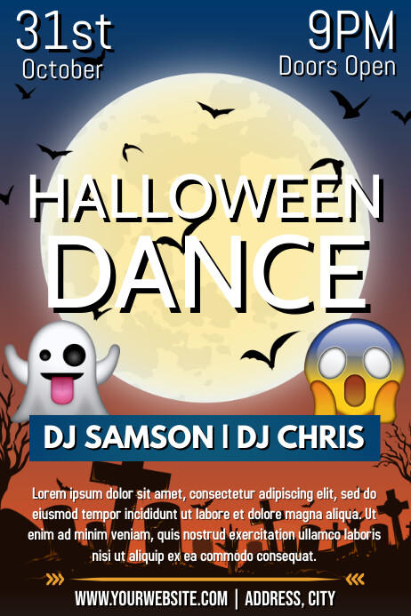 Template halloween dance | PosterMyWall