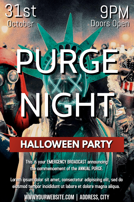 Copy of Template halloween purge | PosterMyWall