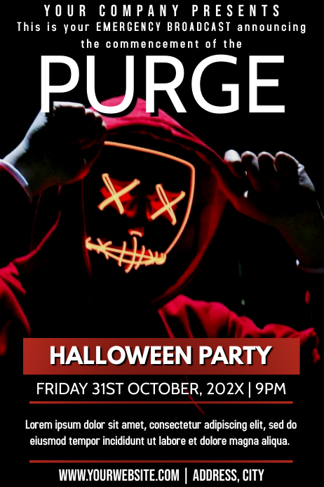 Template halloween purge | PosterMyWall