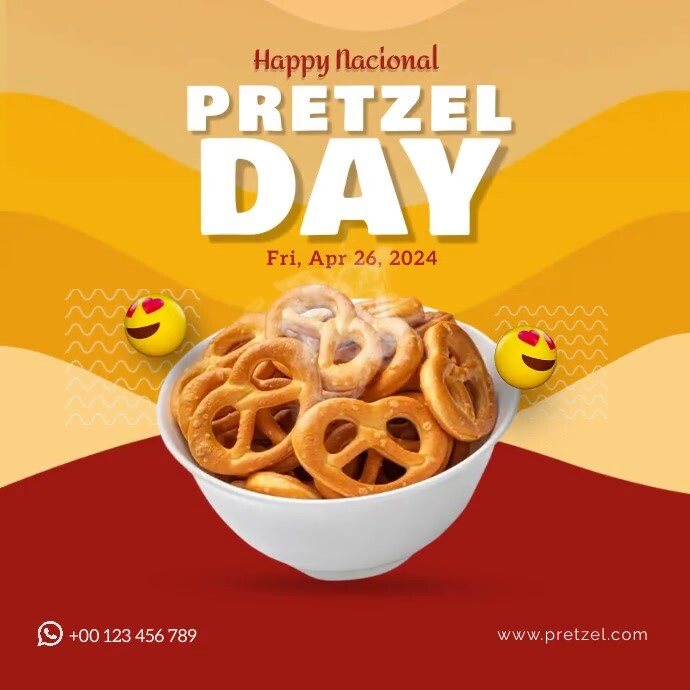 Copy of Template happy¨pretzel day festival celebrat | PosterMyWall