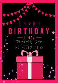 Happy Birthday A4 Template | PosterMyWall
