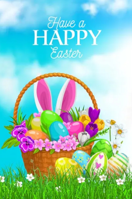 Template Happy Easter Egg Hunt Day poster | PosterMyWall