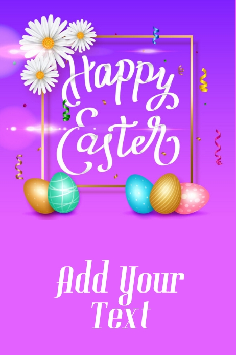 Template Happy Easter Egg Hunt Day poster | PosterMyWall