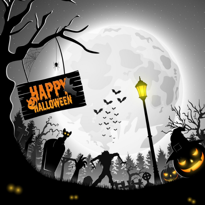 Copy of template happy halloween party design | PosterMyWall