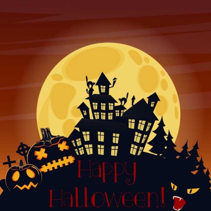 Copy of template happy halloween party design | PosterMyWall