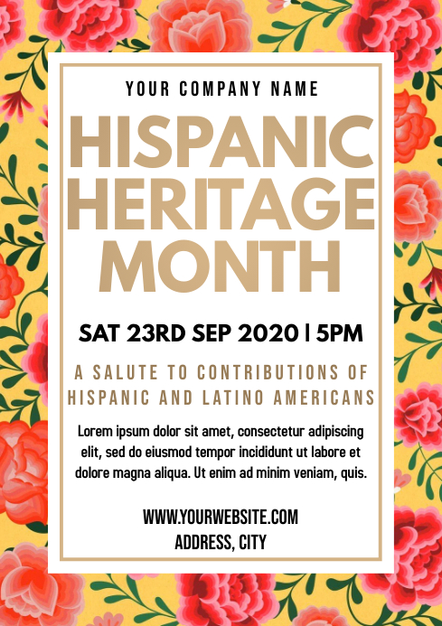 Plantilla de Template hispanic heritage month | PosterMyWall
