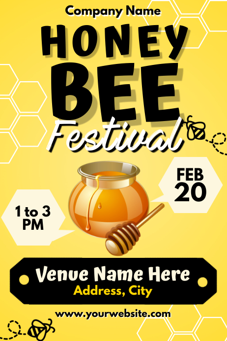Template honey bee festival | PosterMyWall