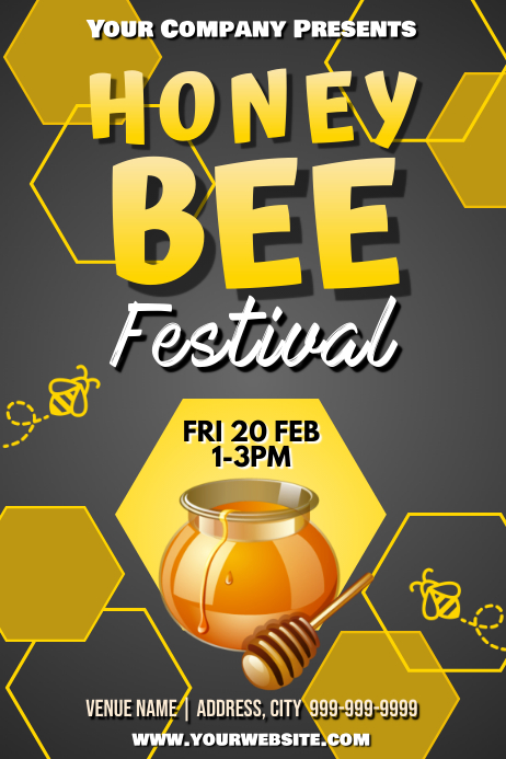 Template honey bee festival | PosterMyWall