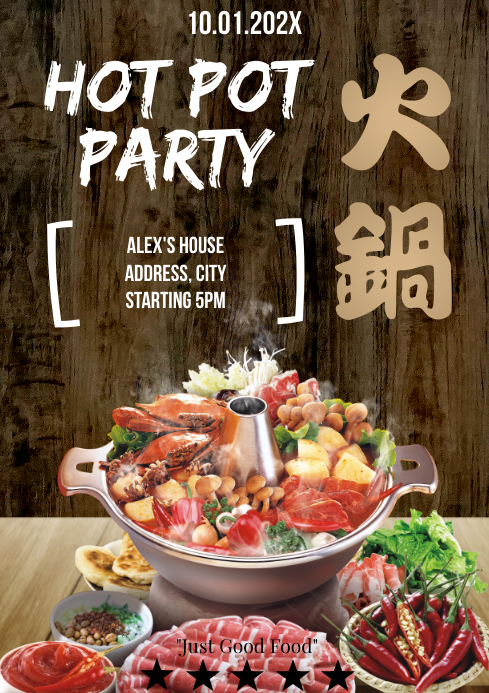 สำเนา Template hot pot | PosterMyWall