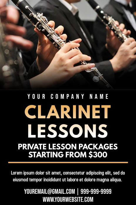 Template music lessons | PosterMyWall