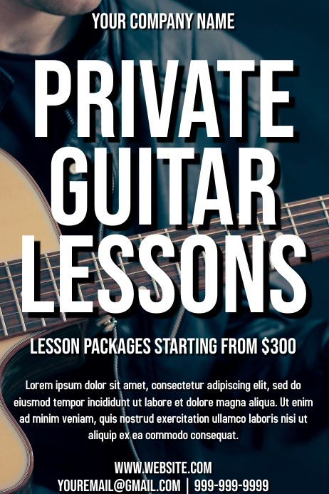 Template music lessons | PosterMyWall