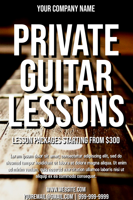 Template music lessons | PosterMyWall