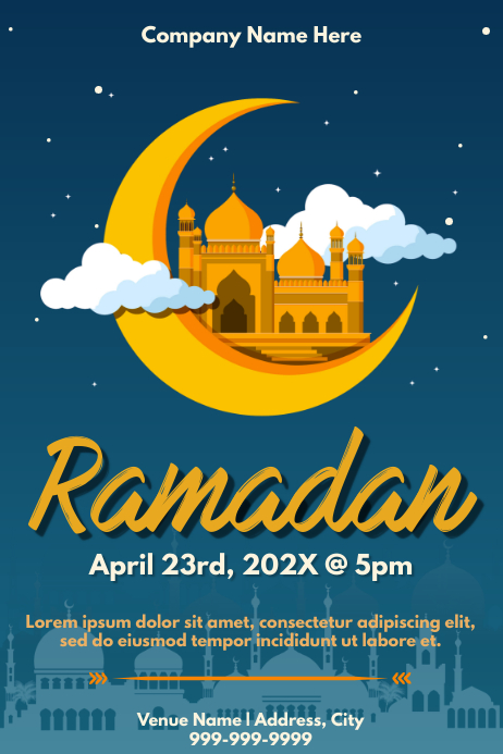 Template muslim ramadan | PosterMyWall