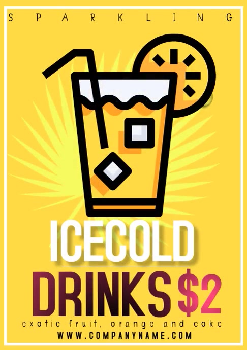 Copy of template poster icecold drinks (1) | PosterMyWall