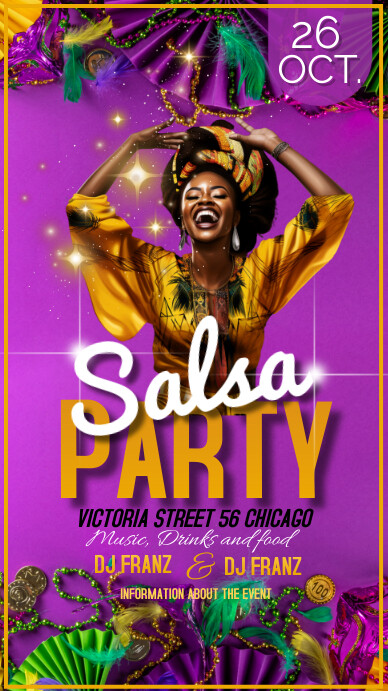 template salsa party (3) | PosterMyWall