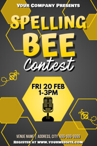 Spelling bee poster Template | PosterMyWall