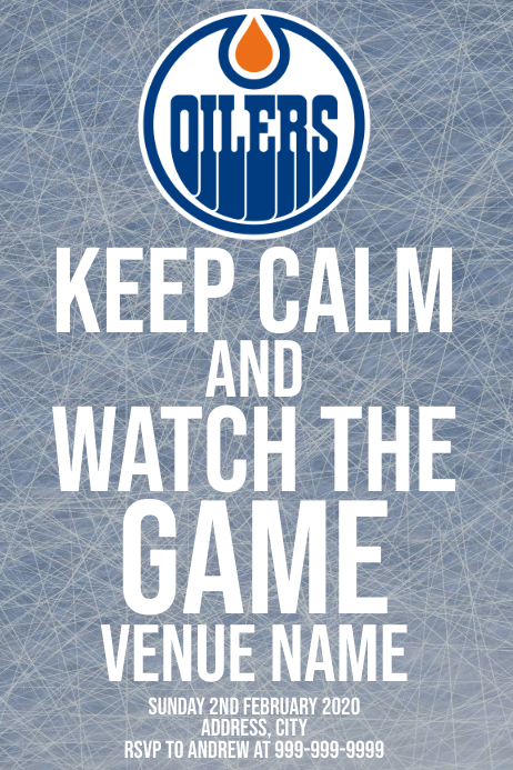 Template sports hockey edmonton oilers | PosterMyWall