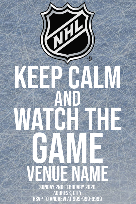 Template sports hockey NHL | PosterMyWall