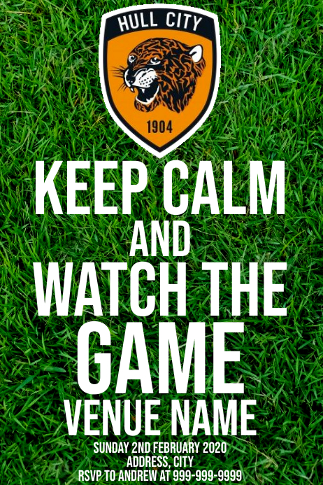 Plantilla de Template sports soccer hull city | PosterMyWall