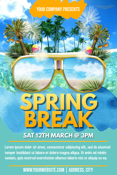 Template spring march break | PosterMyWall
