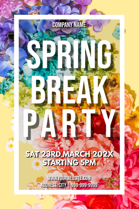 Template spring march break party | PosterMyWall