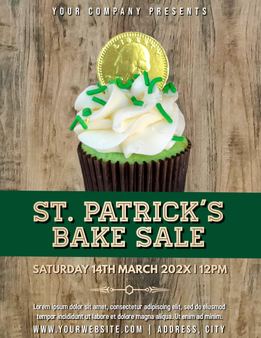 Copy of Template st patrick's bake sale | PosterMyWall