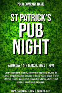 White Saint Patrick's Bar Poster Template | PosterMyWall