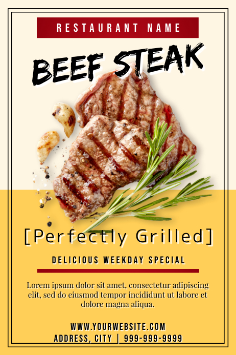 Template steak | PosterMyWall