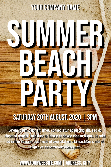 Template summer beach party | PosterMyWall