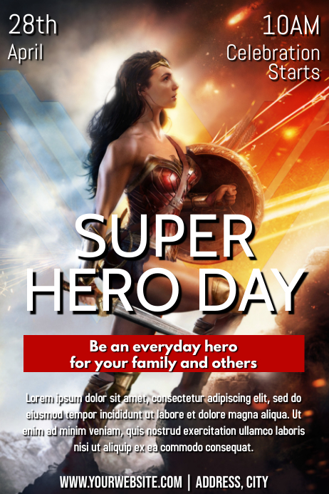 Plantilla de Día Del Superhéroe | PosterMyWall