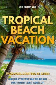 Template travel beach vacation | PosterMyWall