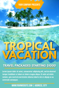 Template travel beach vacation | PosterMyWall
