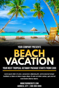 Template travel beach vacation | PosterMyWall