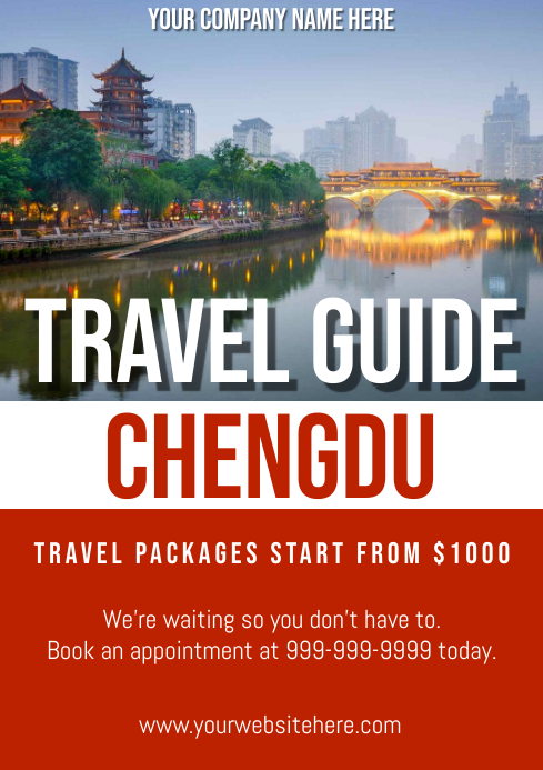 Template travel china chengdu | PosterMyWall