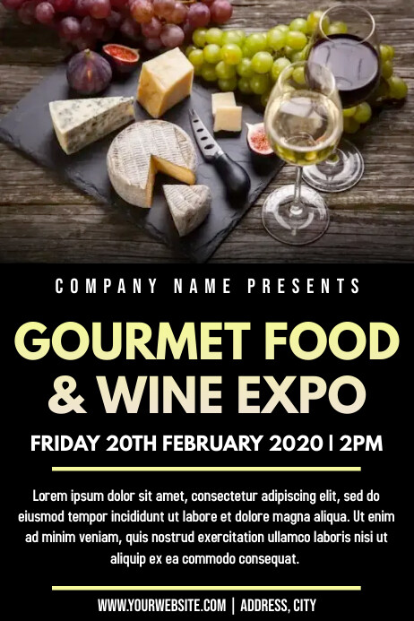 Template wine & cheese show | PosterMyWall