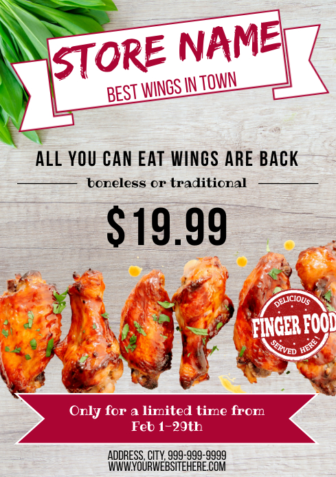 Copy of Template wings | PosterMyWall