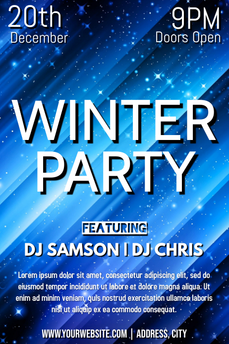 Template winter party | PosterMyWall