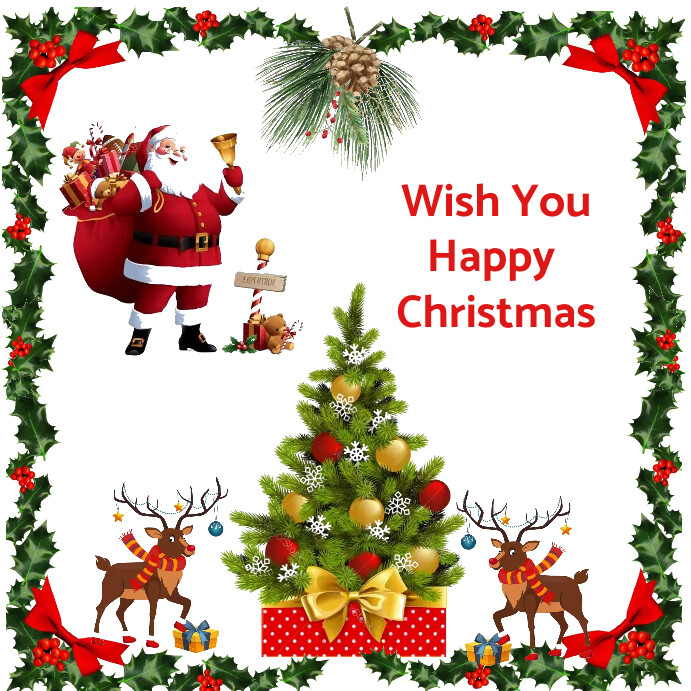 Templates greeting Christmas birthday announ | PosterMyWall