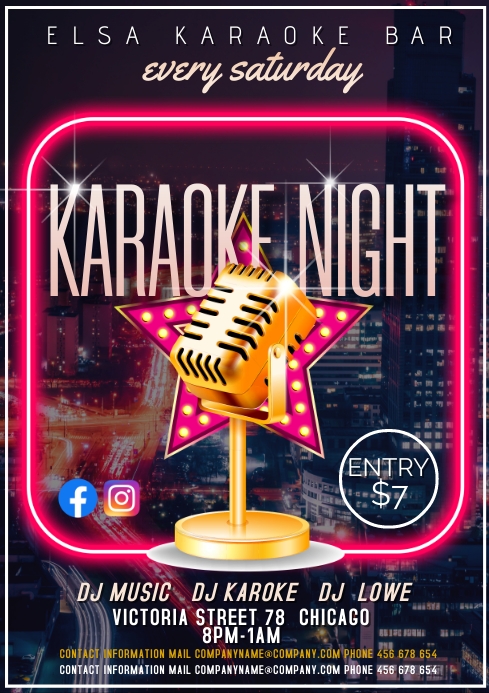 Plantilla de templates poster karoke bar (4) | PosterMyWall