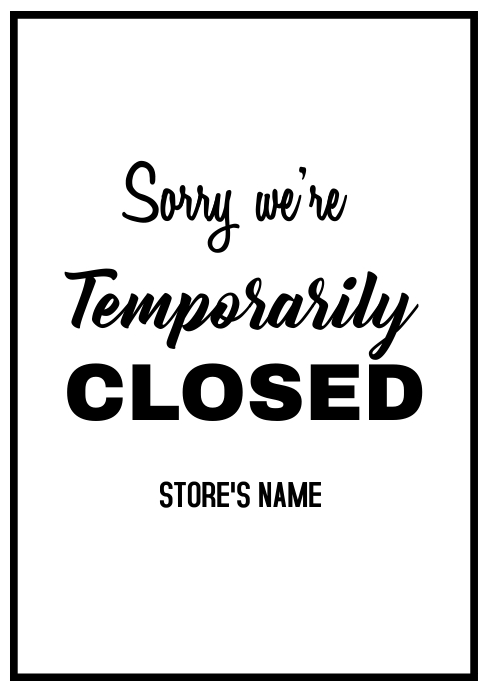Temporarily Closed Template PosterMyWall temporarily-closed-template-postermywall