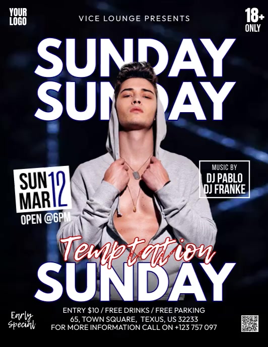 TEMPTATION SUNDAY Template | PosterMyWall