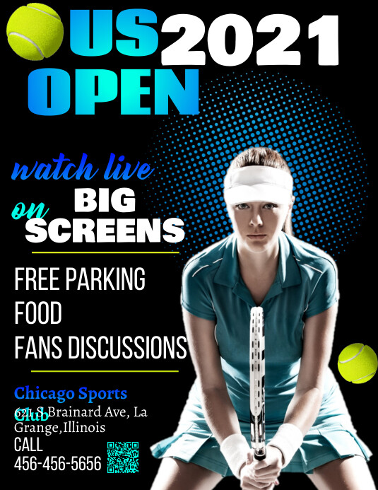Tennis, us open Template | PosterMyWall