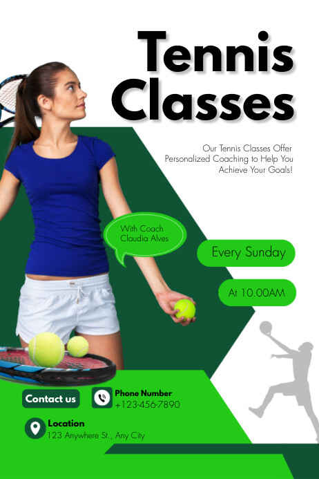 Copy of TENNIS CLASSES LESSONS FLYERS | PosterMyWall