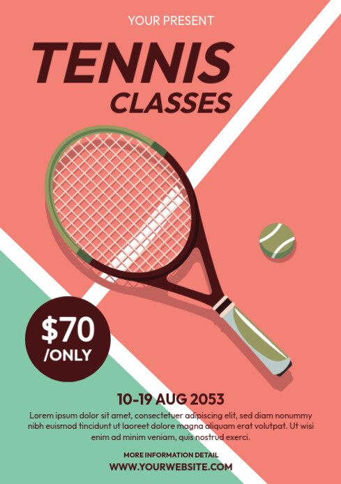 Tennis Template | PosterMyWall