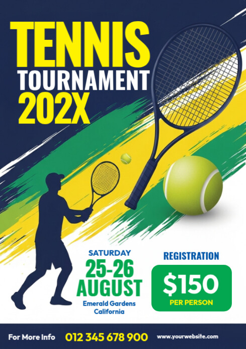 Tennis Flyer A4 Template | PosterMyWall
