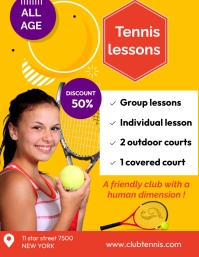 Tennis Lessons Flyer Template | PosterMyWall