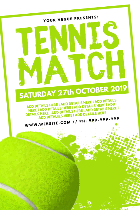 Copy of Tennis Match Poster | PosterMyWall